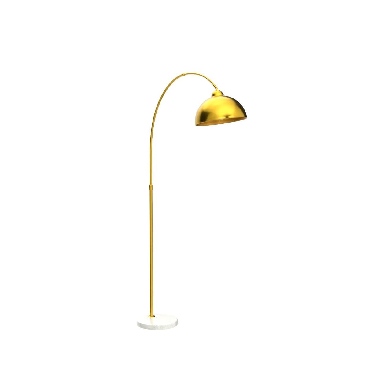 Contemporary Gold 73" Arc Floor Lamp with Hanging Dome Shade, Marble Base Adjustable Farmhouse Over The Couch Tall Stand Up Light, Industrial Task/Reading Standing Corner Lamp for Living Room Bedroom