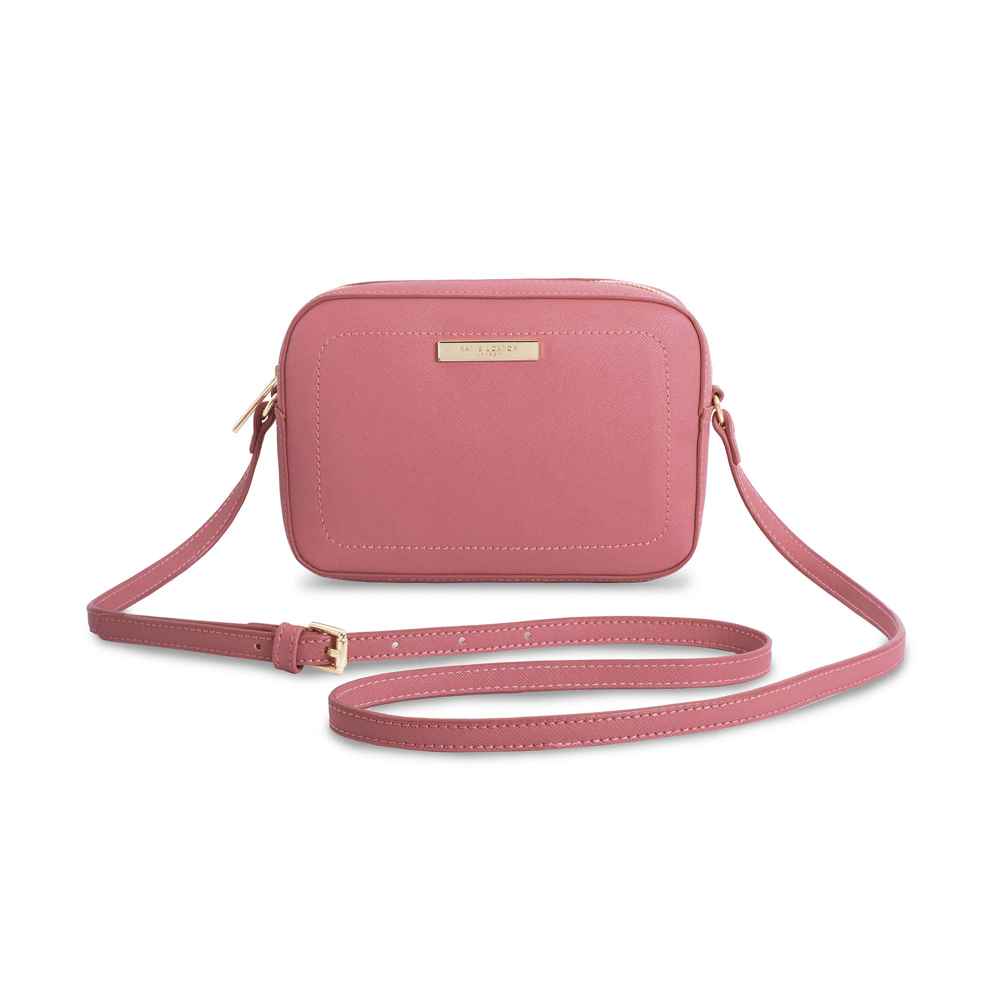 KATIE LOXTON Loulou Womens Vegan Leather Cross Body Purse Bag Blush Berry Pink