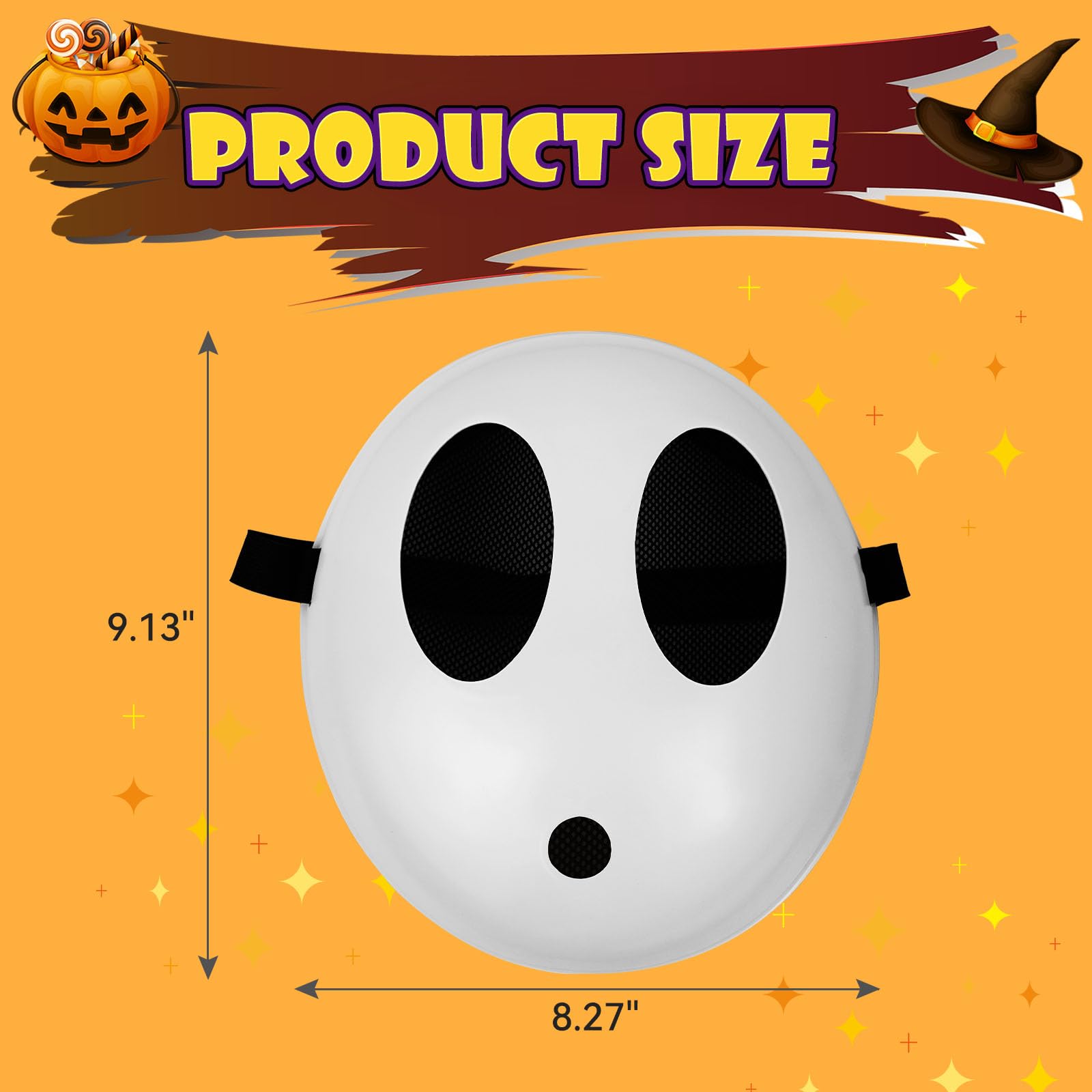 camzezy Shy Guy Mask for Halloween Cosplay Costume Full Face White Mask Game Cosplay Costume Props Accessories for Halloween