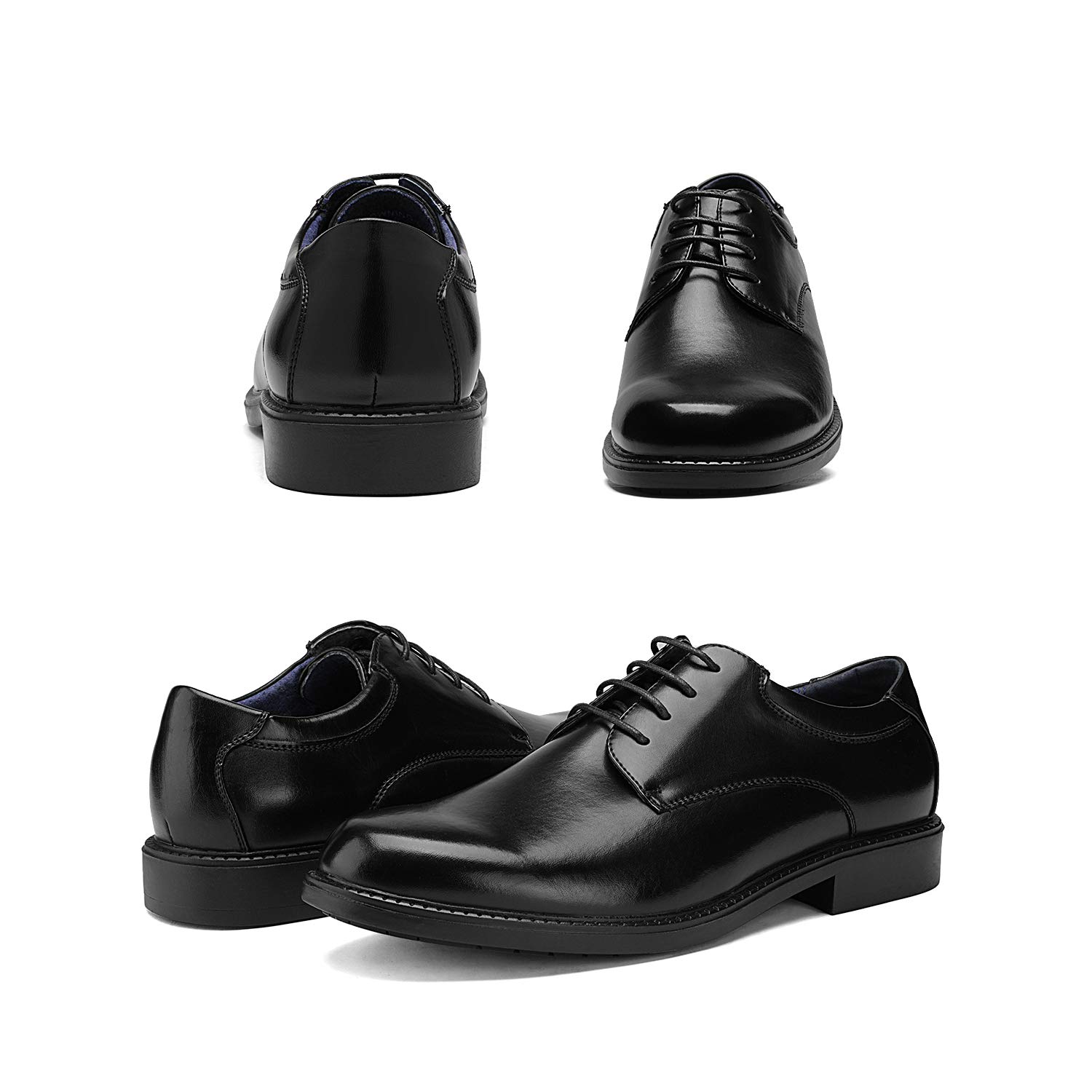 Bruno Marc Men's Downing-02 Black Leather Lined Dress Oxford Shoes Classic Lace Up Formal Size 13 M US
