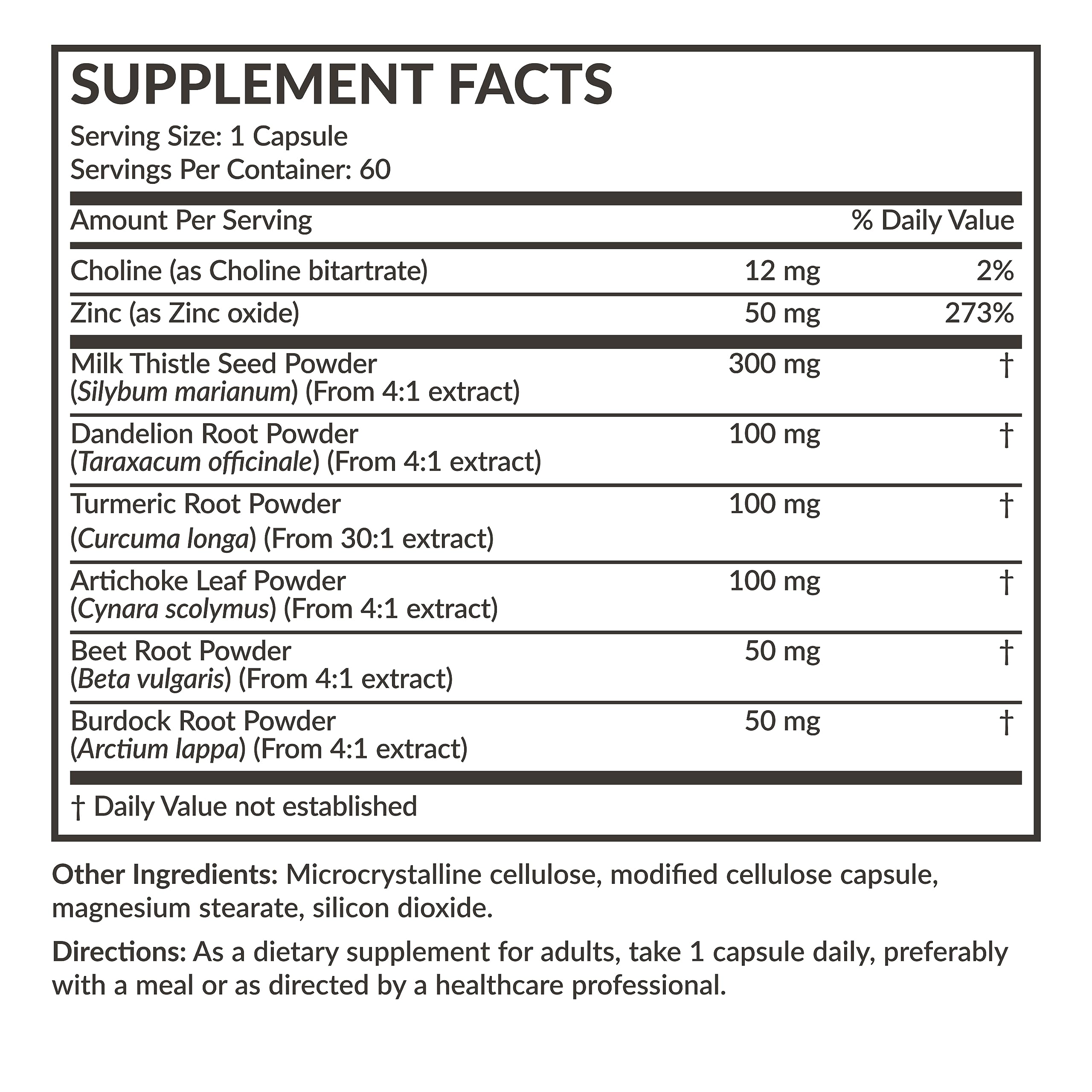 Futurebiotics Liver Detox Advanced Detox & Cleanse Formula Supports Healthy Liver Function with Milk Thistle, Dandelion Root, Turmeric Artichoke Leaf, & More, Non-GMO, 60 Vegetarian Capsules
