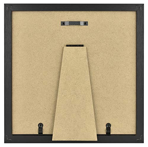 MCS Gallery Essential Picture Frames, Photo Gallery Wall Frame Set, Black Woodgrain, 8 x 8 Inch, 2-Pack
