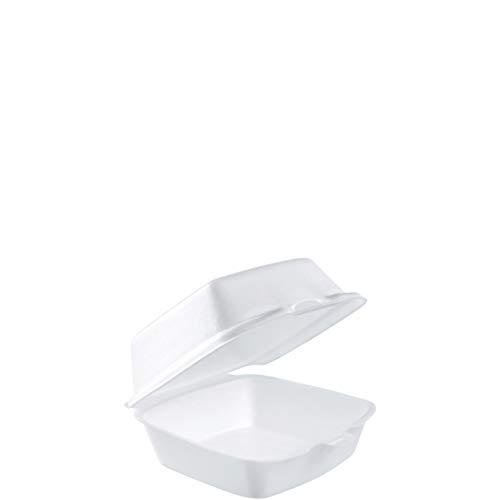 Dart 50HT1 5 in Med Sandwich Foam Hinged Container (Case of 500)