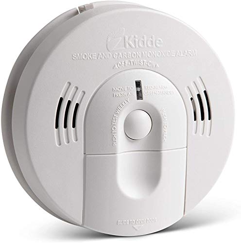 Kidde KN-COSM-BA Battery-Operated Combination Carbon Monoxide and Smoke Alarm, Voice Alert, Pack of 2 & Smoke & Carbon Monoxide Detector, Battery Powered, Combination Smoke & CO Alarm, Voice Alert