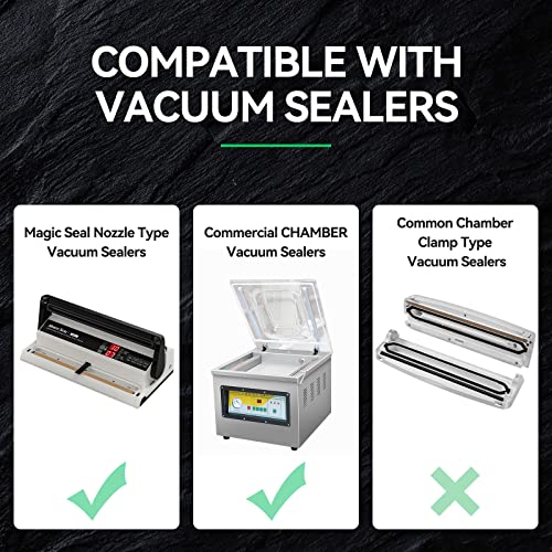MAGIC SEAL Chamber Vacuum Sealer Bags Rolls, Clear 12ββΓ50β Smooth Flat Rolls 2 Pack, BPA Free Great for Food Vac Storage or Sous Vide, Puncture Prevention, Commercial Grade (12''x50'-2 rolls)