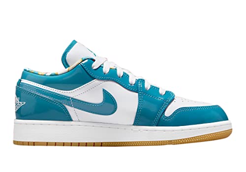 Jordan Big Kid's 1 Low SE Barcelona Cyber Teal/Cyber Teal-White (DM0589 400) - 4
