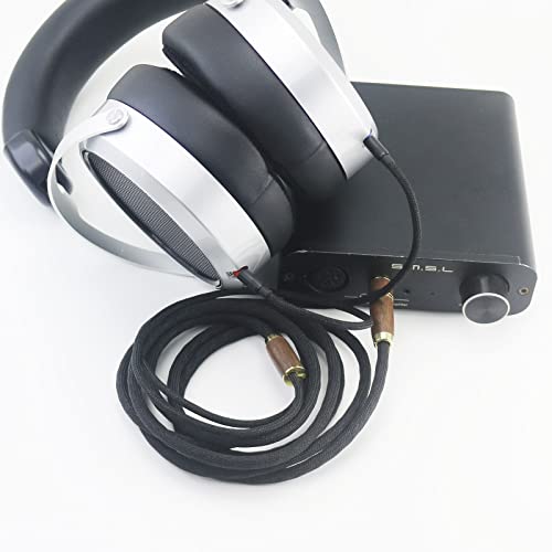 NewFantasia 10ft 6N OCC Copper Silver Plated Upgrade Audio Cable 3.5mm Male and 6.35mm Adapter Compatible with Hifiman Sundara, Ananda, Arya, HE400SE, HE4XX, HE-400i Headphone (2 x 3.5mm Version)