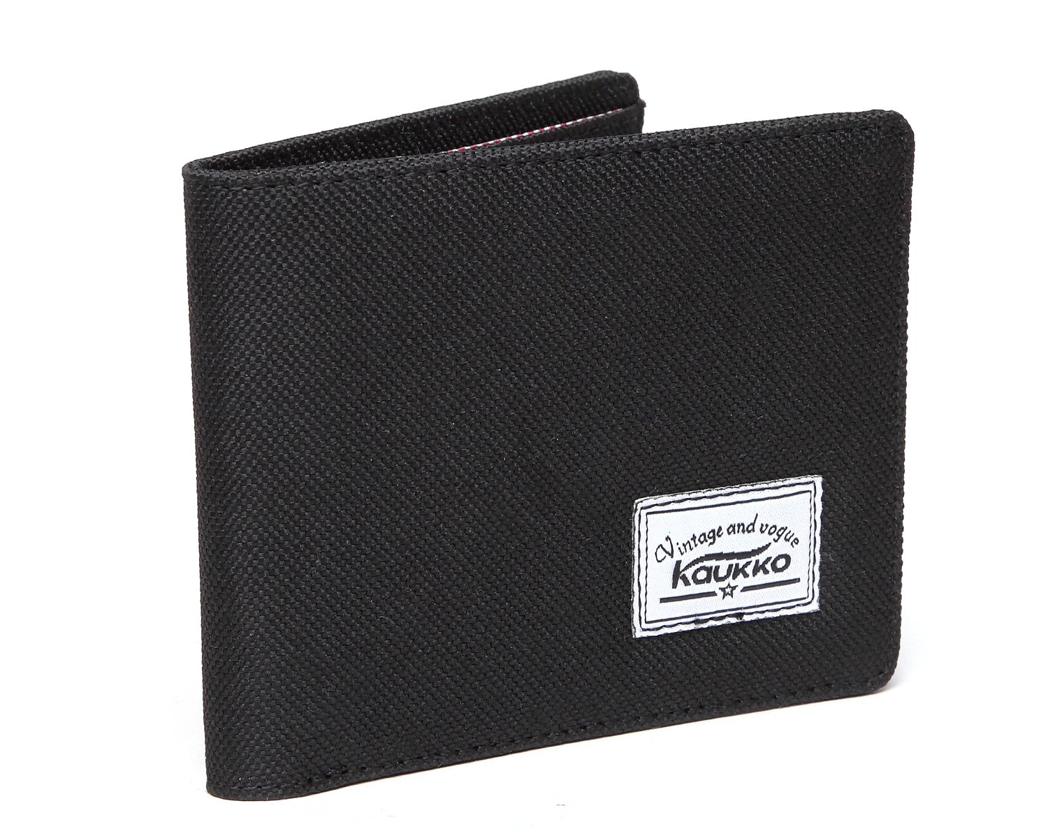 KAUKKO Men's RFID Blocking Bi-Fold Wallet BLACK