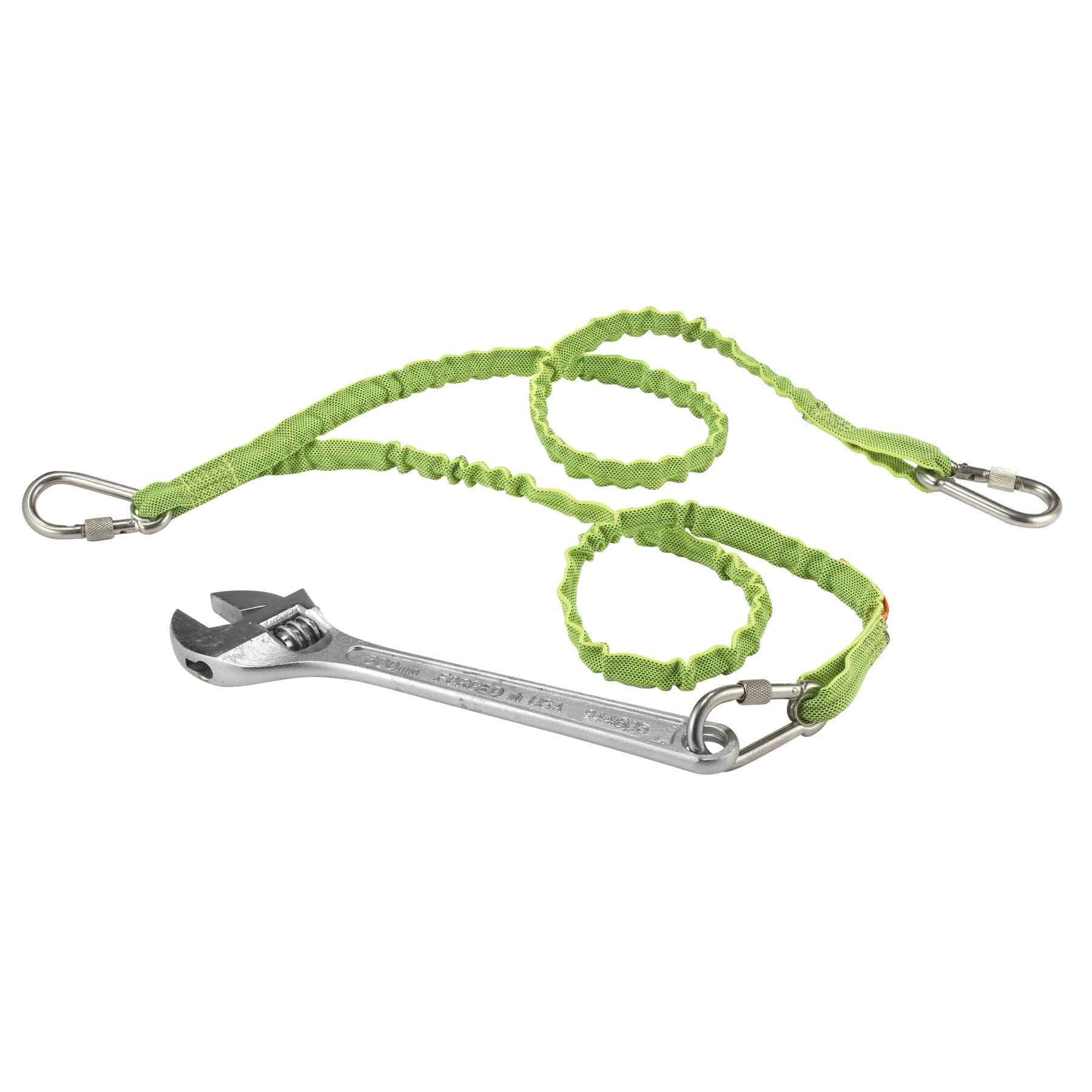 Ergodyne Squids 3311 Tool Lanyard with Twin Legs and Stainless Steel Locking Carabiners, 15 Pounds