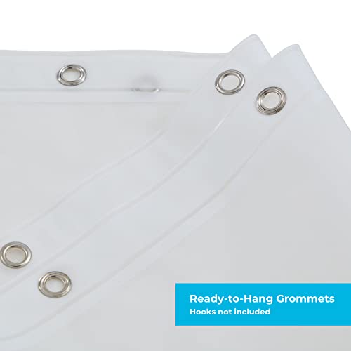 Linenspa Clear 4G Shower Curtain Liner β PEVA Waterproof Vinyl β 72 x 72 Inch Standard Shower Liner - Dorm Room Essentials