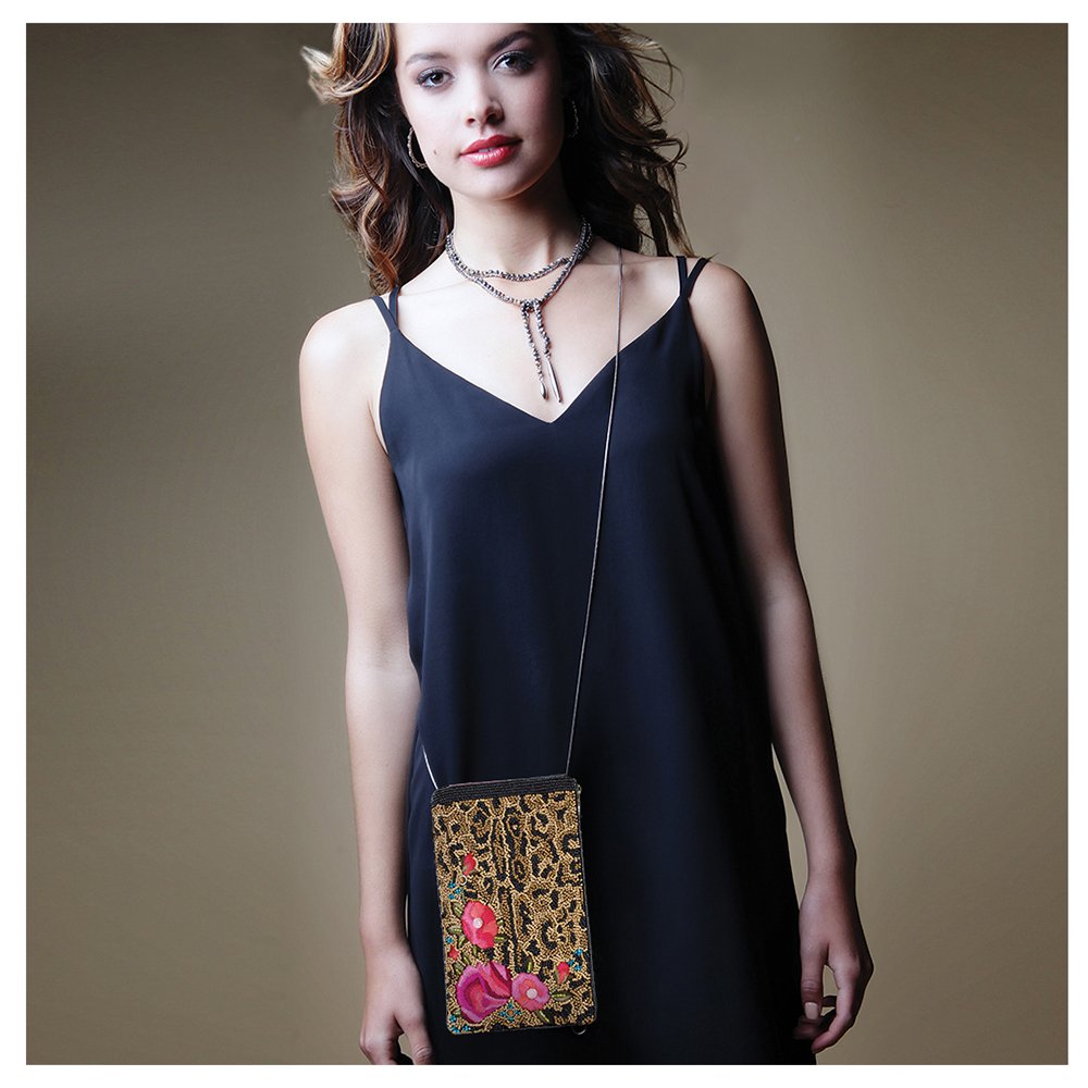 Mary Frances Flowers Gone Wild Beaded Crossbody Phone Bag, Multi