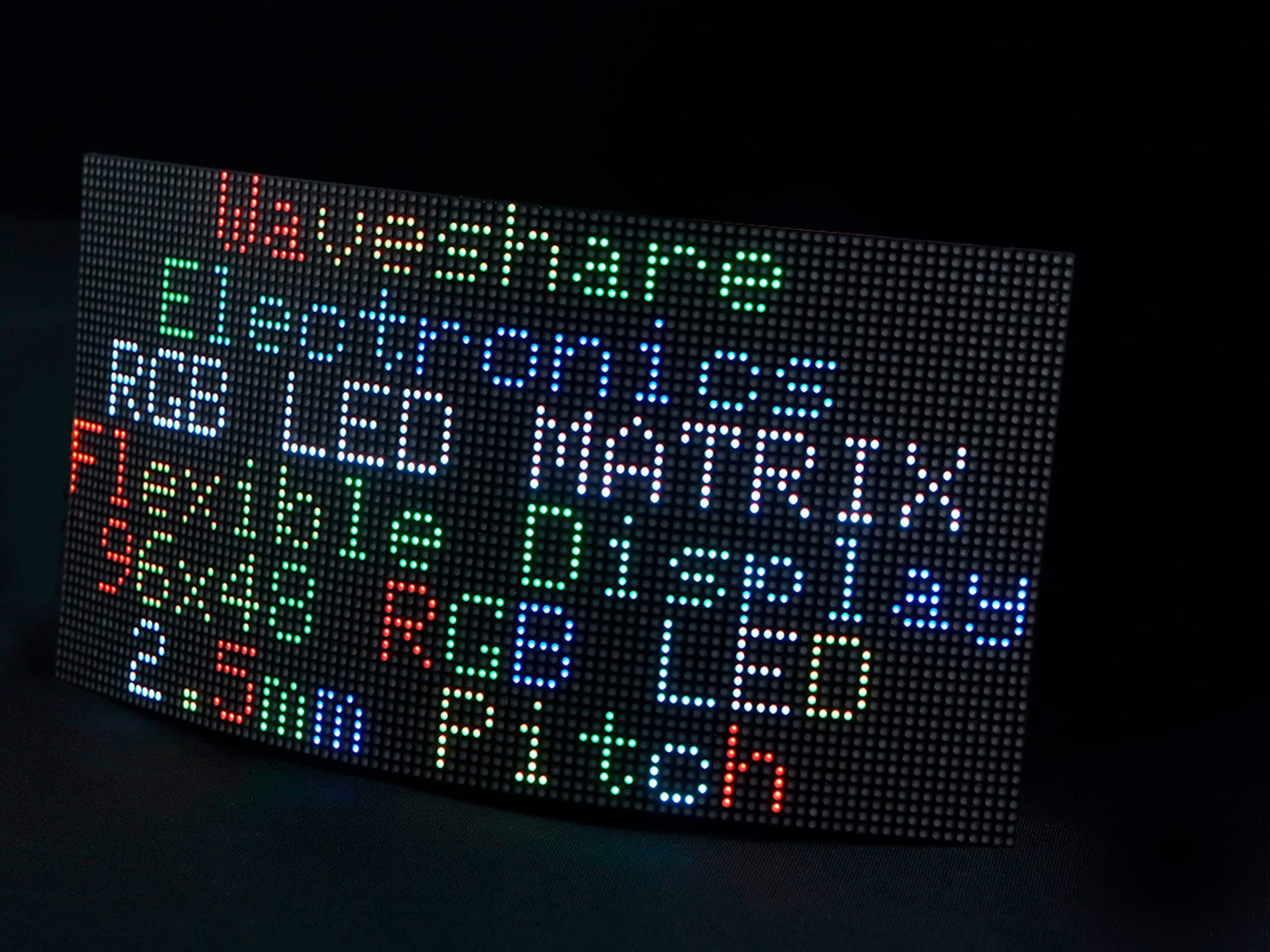 Flexible RGBFull Color LED Matrix Panel 96x48 Pixels, 2.5mm Pitch, 4608 Individual RGB LEDs, Adjustable Brightness and Bendable PCB,Compatible with Raspberry Pi / Raspberry Pi Pico / ESP32 / Ardu