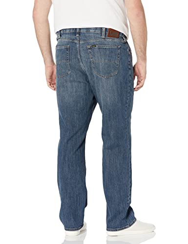 Lee Men's Big & Tall Custom Fit Relaxed Straight Leg Jean, Thatch, 44W x 30L