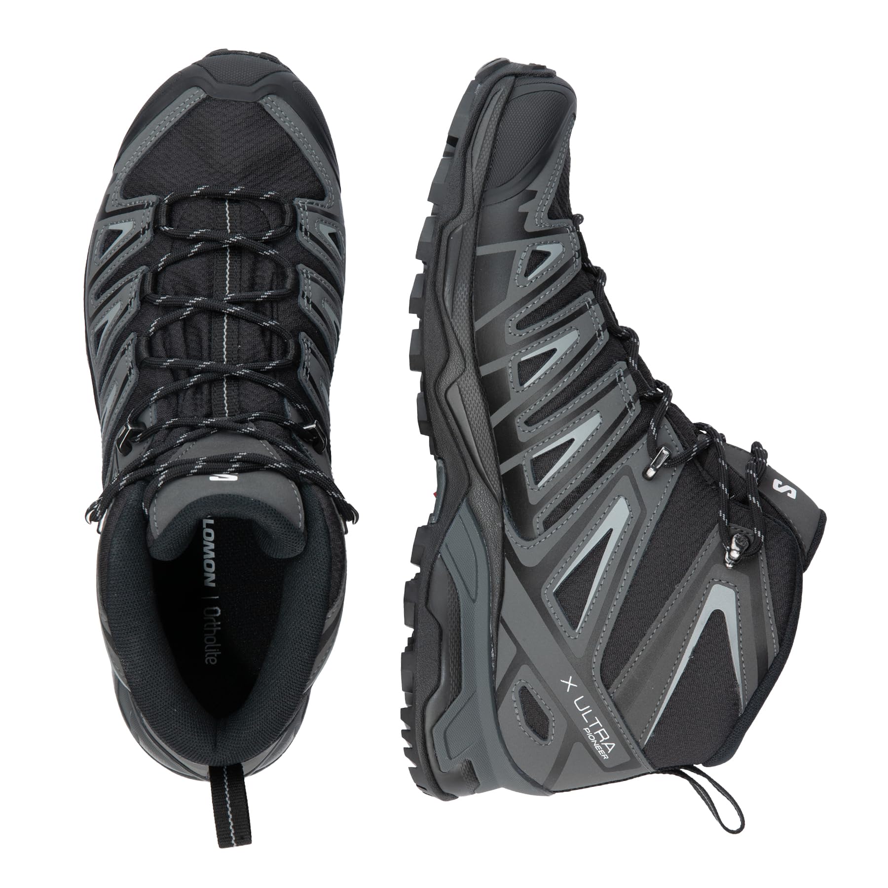 Salomon Men's X ULTRA PIONEER MID CLIMASALOMON™ WATERPROOF Hiking Boots for Men, Black / Magnet / Monument, 10.5