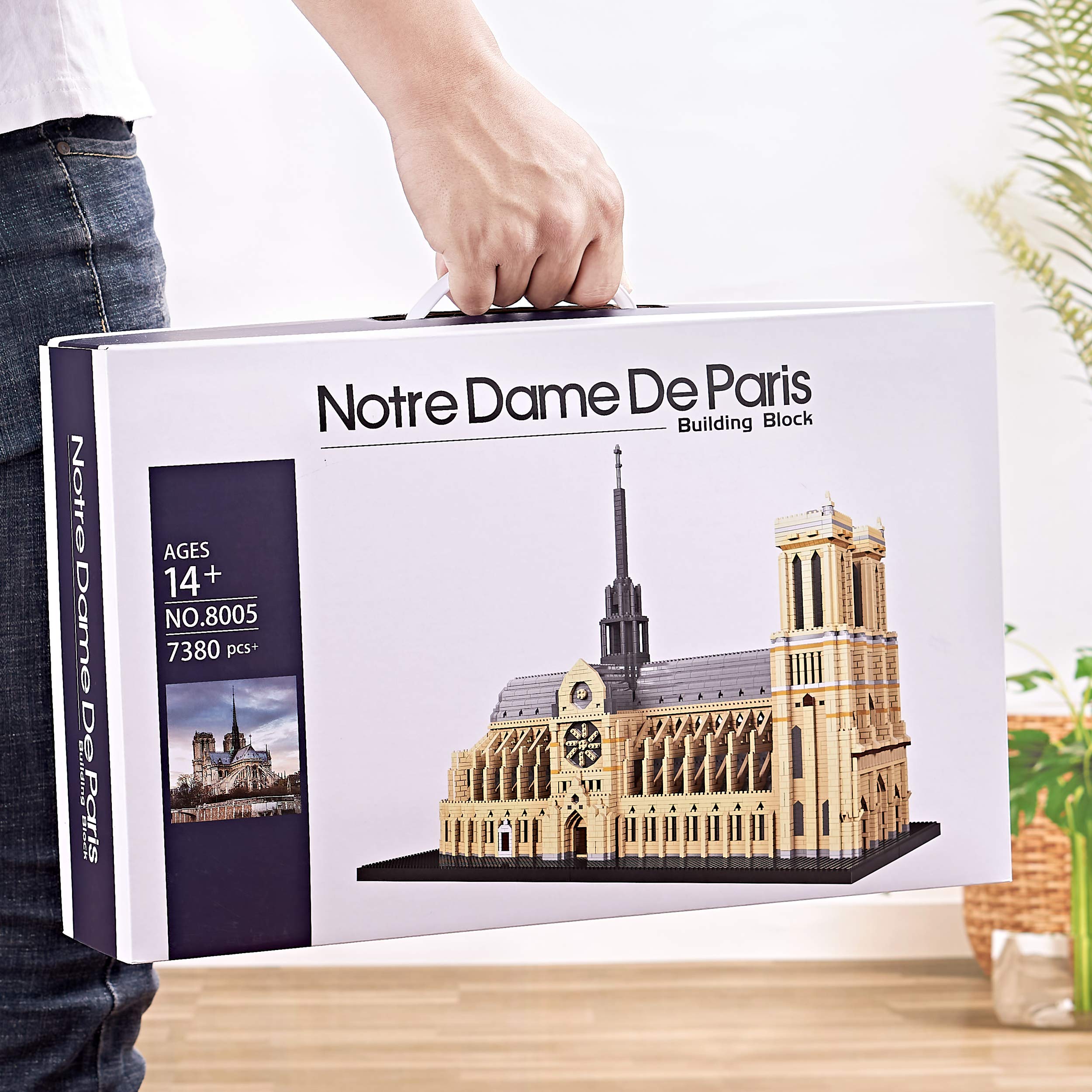YaJie Notre Dame Architecture Collection Micro Building Blocks Modle Set,Building Set Toy Gift for Adults and Teens (7380 Pieces)