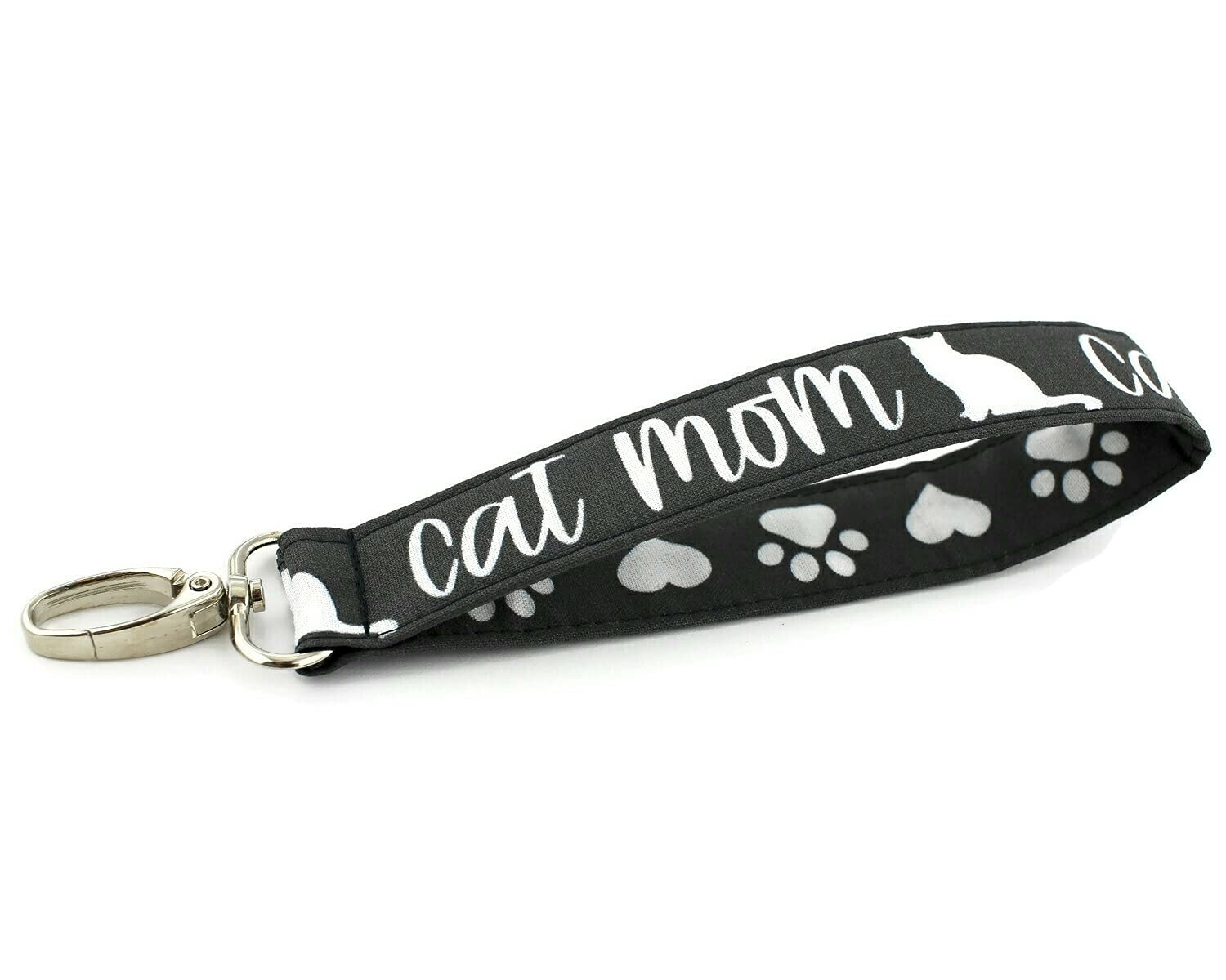 Cat Mom Keychain for Women - Gift Idea for Cat Lovers - Crazy Cat Lady Key Fob