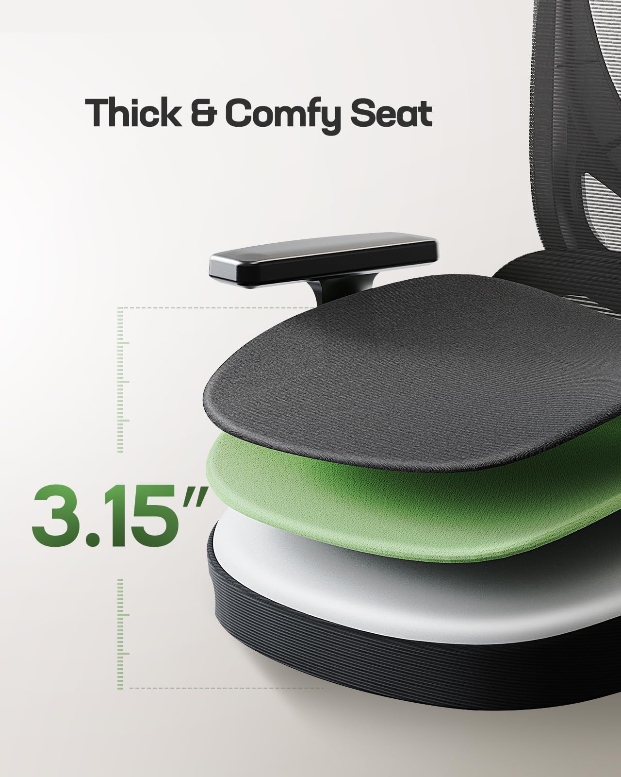 Ergonomic Office Chair Desk Chair: Marsail High Back Mesh Office Chair with Adjustable Lumbar Support and Adjustable 2D Headrest, Ergonomic Gaming Chair for Home Office