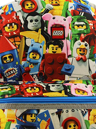 Lego Minifigures Boy's Girl's 16 Inch School Backpack (One Size, Lego Minifigures)