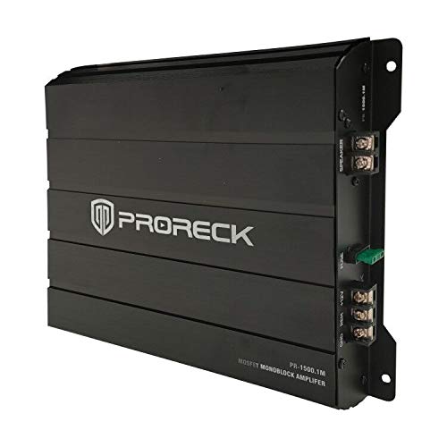 PRORECK PR-122M 1500W Dual 12" Car Subwoofer Enclosure Audio with Subwoofer,Mono Block Amplifier and Wiring Installation Kit