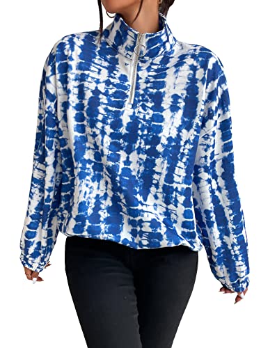 Gdlifecome Womens Half Zip Pullover Long Sleeve Print Sweatshirt Womens all Fashion 2022 Pullover