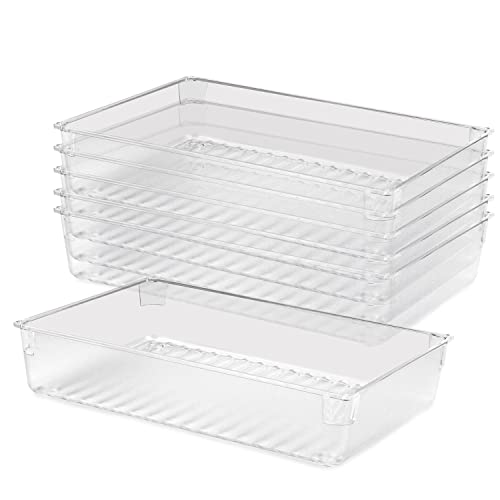 Storage Bins Clear Storage Bins Pantry Organization Snack Organizer Pantry Bins,6 Pack Stackable Plastic Organizer Bins Snack Organizer For Pantry Organizers And Storage