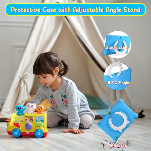 SGIN Kids Tablet, 10 Inch Tablet for Kids, 2GB+32GB Android 12 Kids Tablets with Case, WiFi, Parental Control APP, Dual Camera, Educational Games,iWawa Pre Installed (Blue)