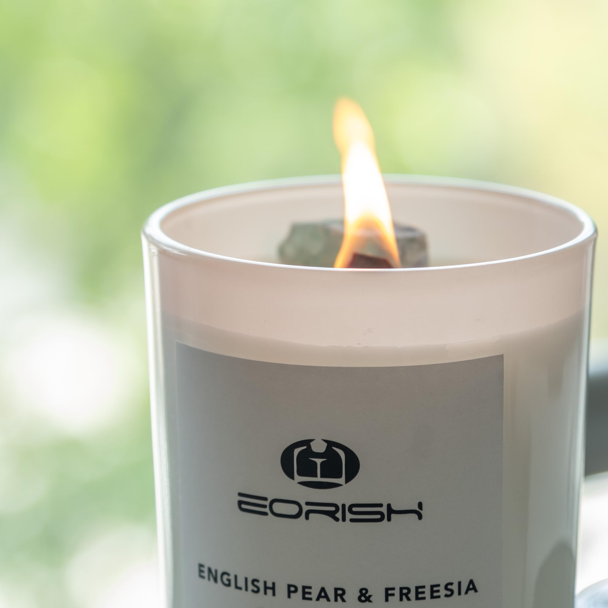 Candles with Crystals Inside, Healing Crystal Candles, Natural Candle for Home Scented, Pear & Freesia Scented Aromatherapy Candle Gift for Women