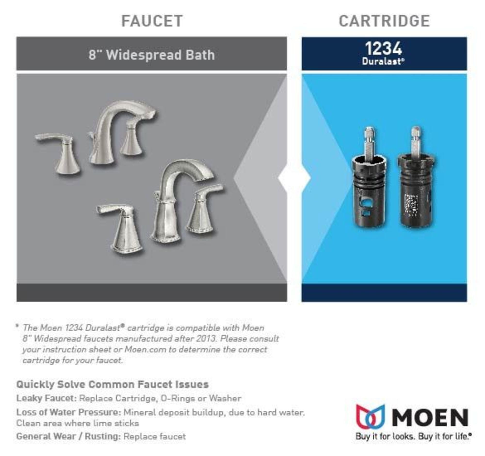 Moen 1234 Duralast Two Handle Replacement Cartridge