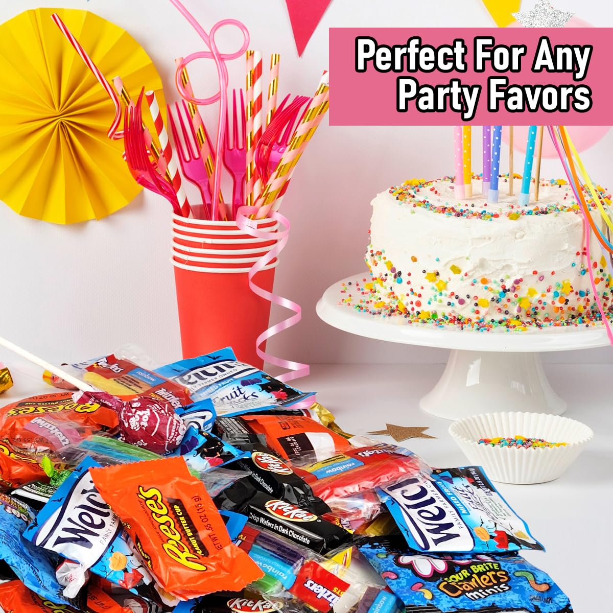 Candy Bulk Individaully Wrapped Assortment Mix - Fun Size Treats Chocolate Candy Variety Pack in a Box - Kit Kat, Dots, Welch’s, Sweets for Kids and Adults (2 LB)