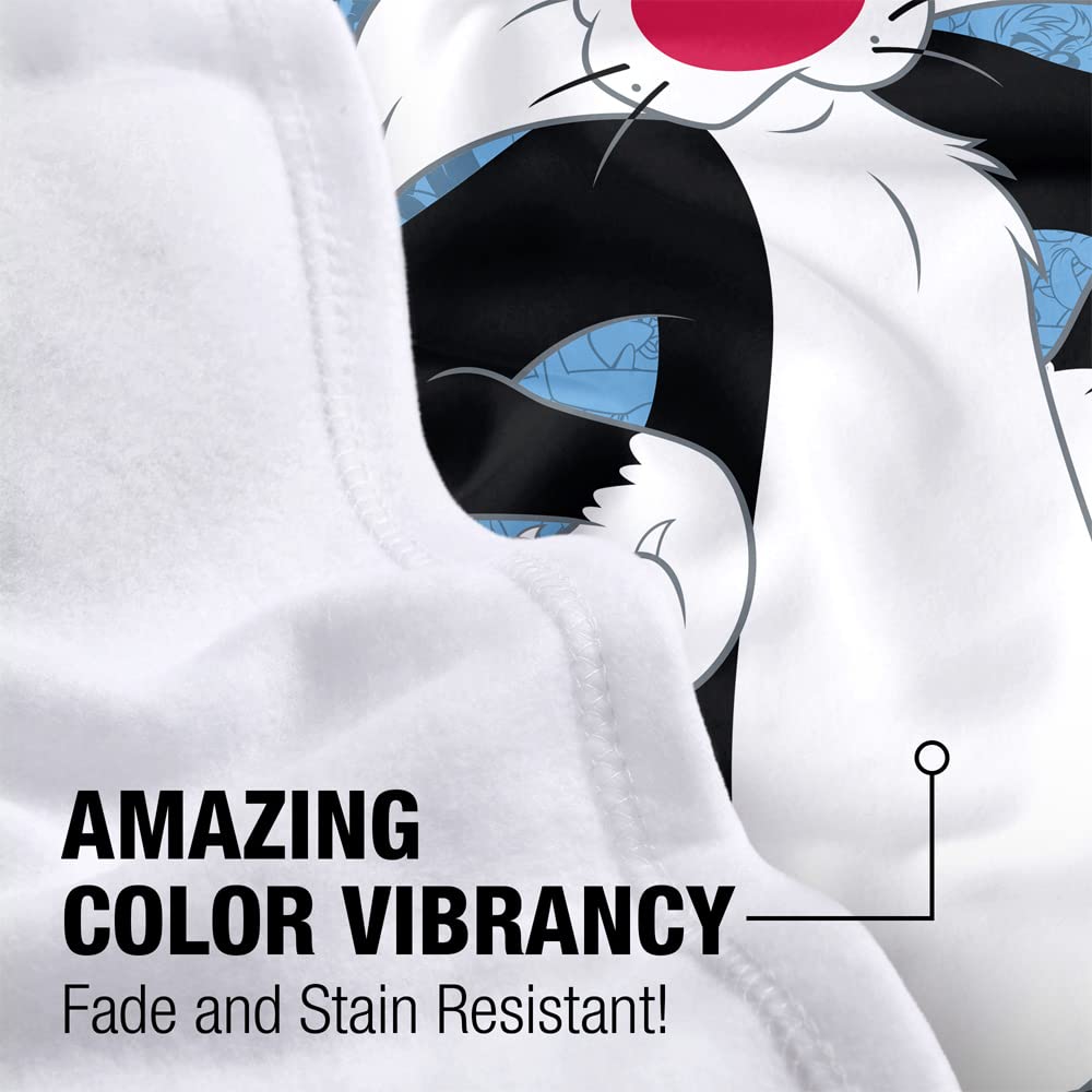 LOGOVISION Looney Tunes Lightweight Baby Blanket, 30"X40", Sylvester Character Unisex for Infants Girls & Boys