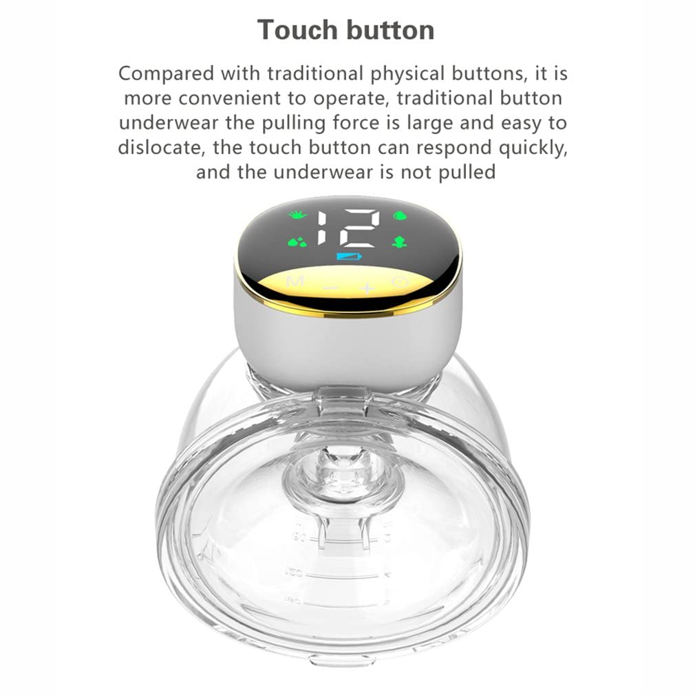 Electric Breast Pump,JOYWA Wearable Breast Pump Hands Free,Ultra-Quiet & Painless,4 Modes with 9 Levels,LCD Display,24mm Flange