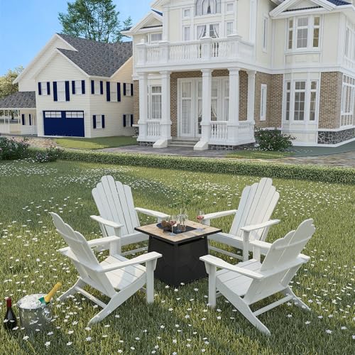 CASAINC Outdoor Fire Table Gas Fire Pit 28 Inch Auto-Ignition Propane Fire Pit Table, 40,000 BTU Firepit with CeramicTile Tabletop, Lid and Lava Rock, Waterproof Cover, CSA Certification-Gray