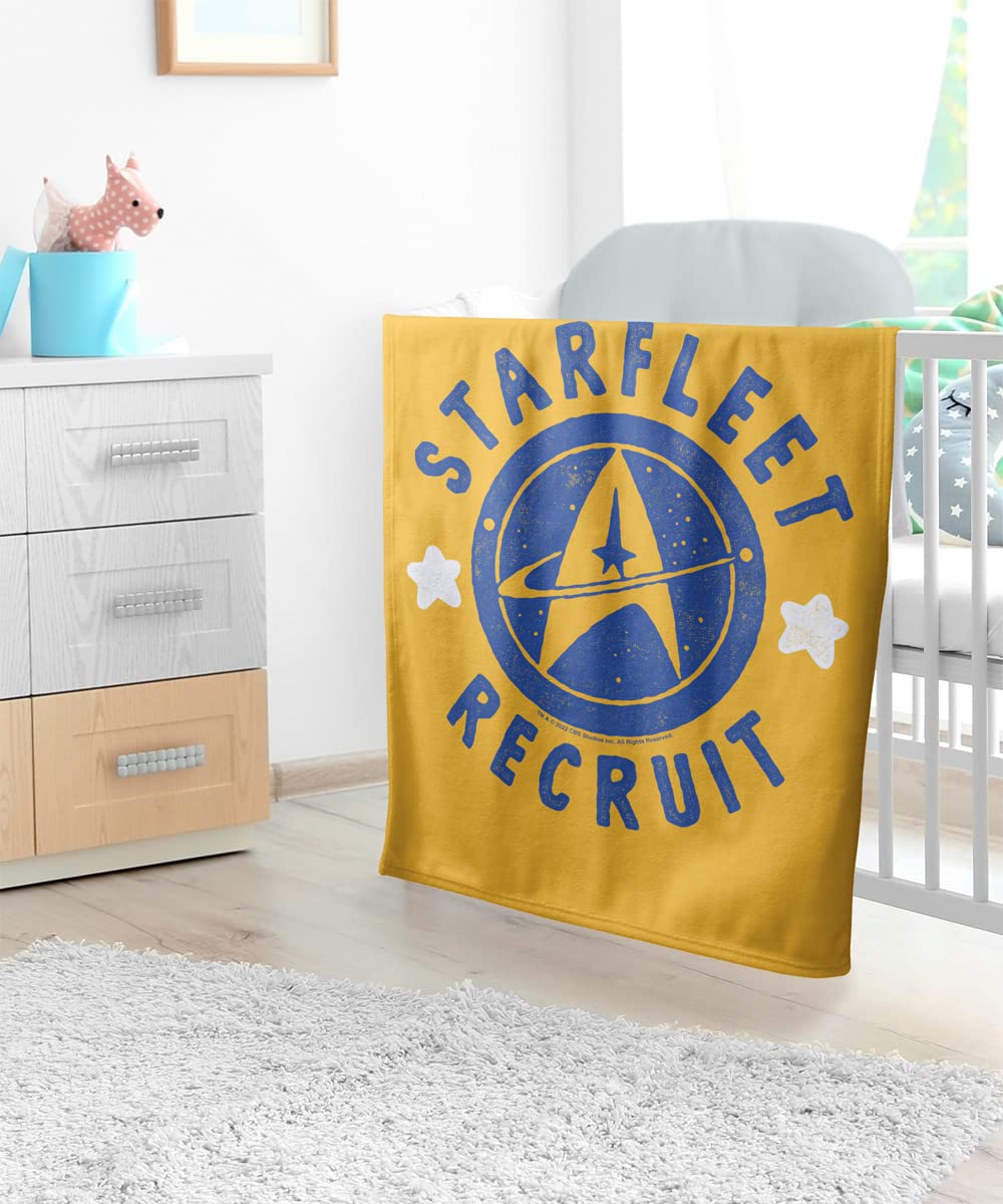 LOGOVISION Star Trek Lightweight Baby Blanket, 30"X40", Recruit Stamped Unisex for Infants Girls & Boys