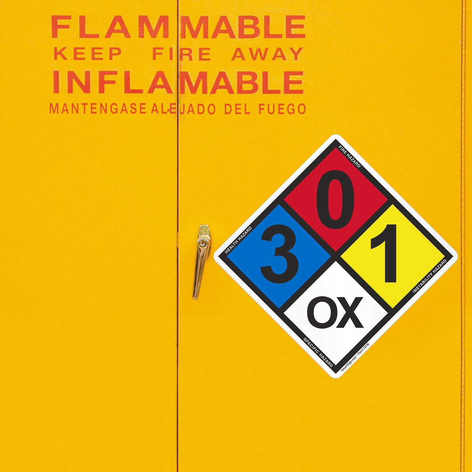 SmartSign NFPA Adhesive Label Kit (Placard, Digits & Symbols) | 17" Tall (Tip-to-Tip) Diamond Laminated Vinyl, Made in USA