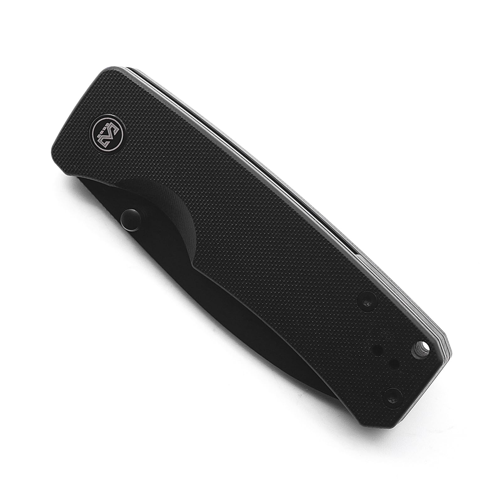 Miguron Knives M Pelora Pocket Folding Knife,3.18" Black PVD14C28N Blade Black G10 Handle With Titanium Pocket Clip,Camping Hiking Knife MGR-804BK