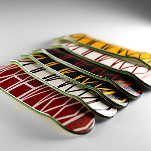 NOAHWOOD Fingerboards 8.0 Deck100mm X 33mm Deck (Black-Yellow)