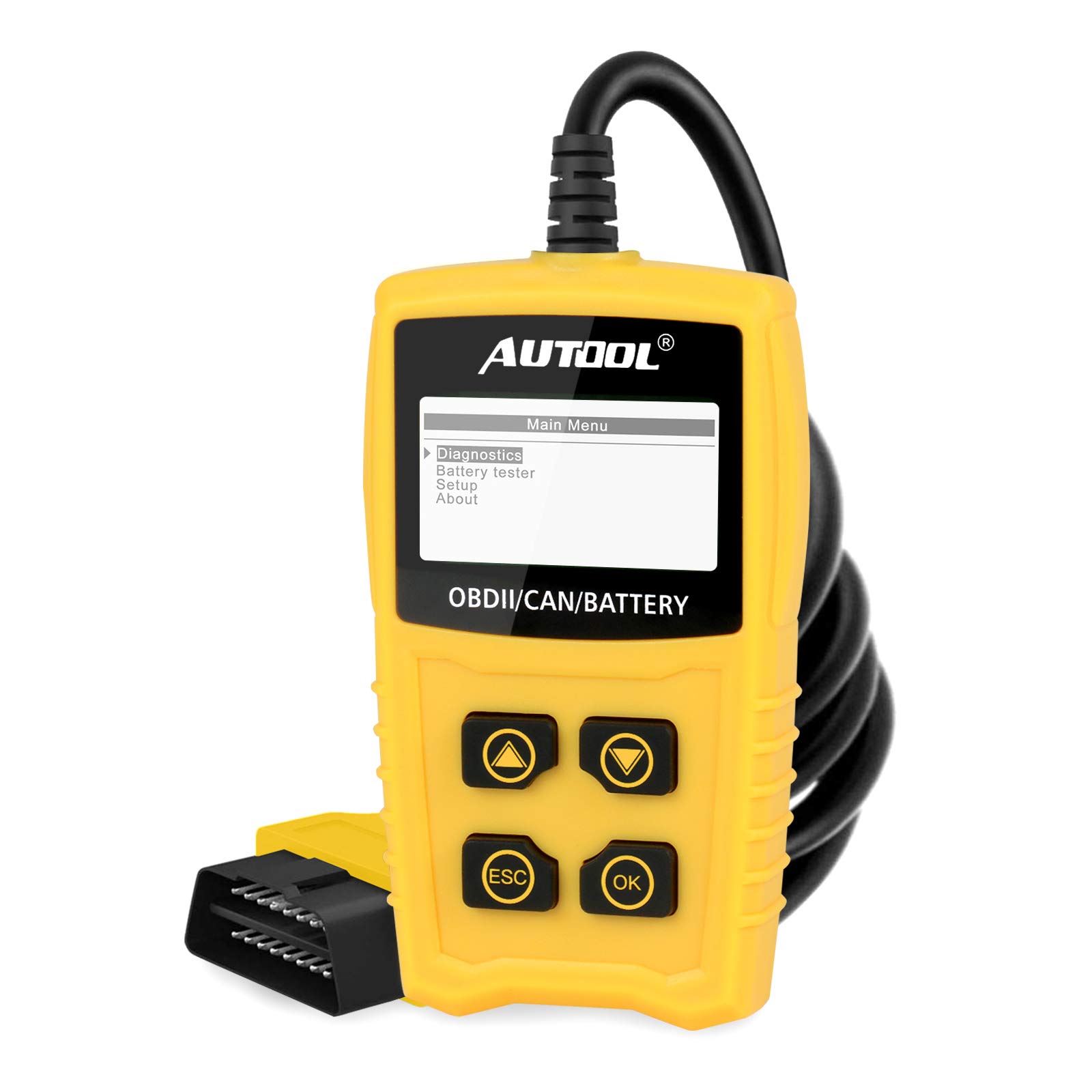 Car OBD2 Scanner Engine Clear Fault Code Reader OBDII Scanner ,Check State Emission Monitor Status Multi-Language Diagnostic Scan Tool for All 12V Vehicle