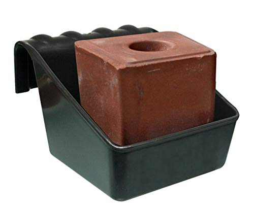 Little Giant SBPU Universal Block Holder and Feeder; Grain/Supplement Feeder for Cattle, Horses, Goats, Sheep, Alpacas & Llamas; Polypropylene Plastic, Holds 50-Lb or 6.5 Quarts, 12.63"x14.25"x9.69"