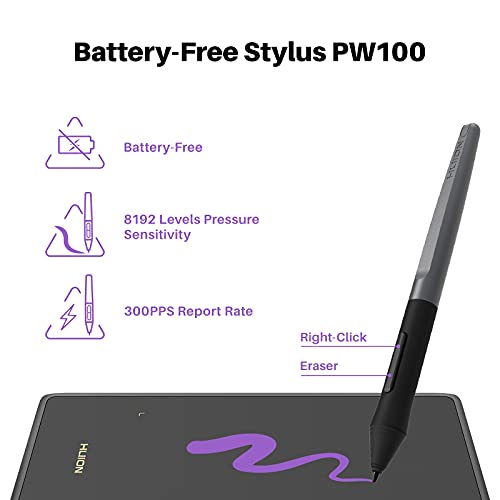 HUION H420X OSU Tablet Graphic Drawing with 8192 Levels Pressure Battery-free Stylus, 4.17x2.6 inch Digital Tablet Compatible with Window/Mac/Linux/Android for OSU Game, Online Teaching
