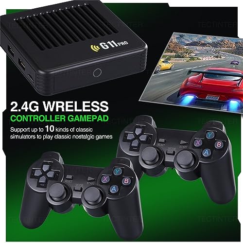 G11 Pro Game Box 4K HD TV Game Stick Video Game Console 256G Built in 60000+ Retro Games Portable Game Player Wireless Gamepad (256G 60000+Games)