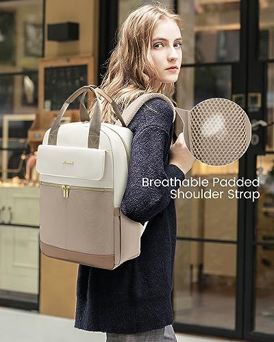 LOVEVOOK Laptop Backpack for Women, Cute Laptop Bag with USB Port, Waterproof Travel Work Backpack Purse, Anti-Theft College Backpacks Casual Computer Daypack Nurse Teacher Bag