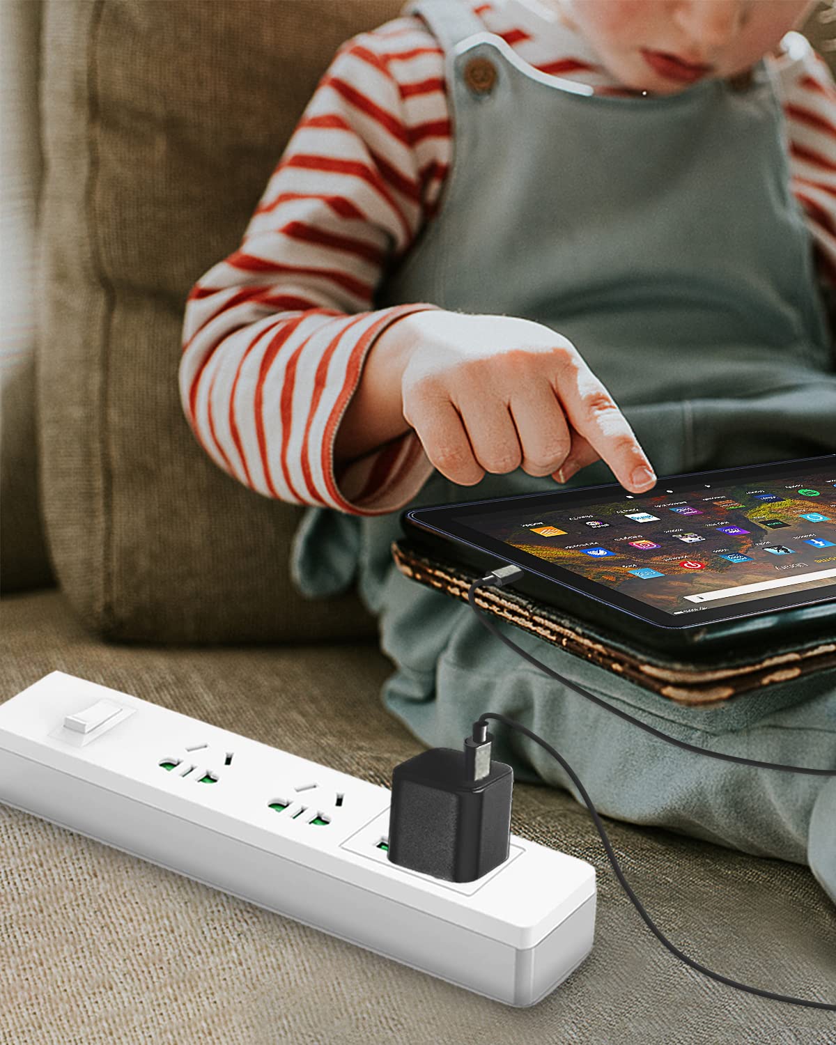 EGK 15W Foldable Wireless Charging Dock Only Compatible with Fire HD 8 Plus (2022 & 2020 Releases) and Fire HD 10 Plus (11th Gen) (White)