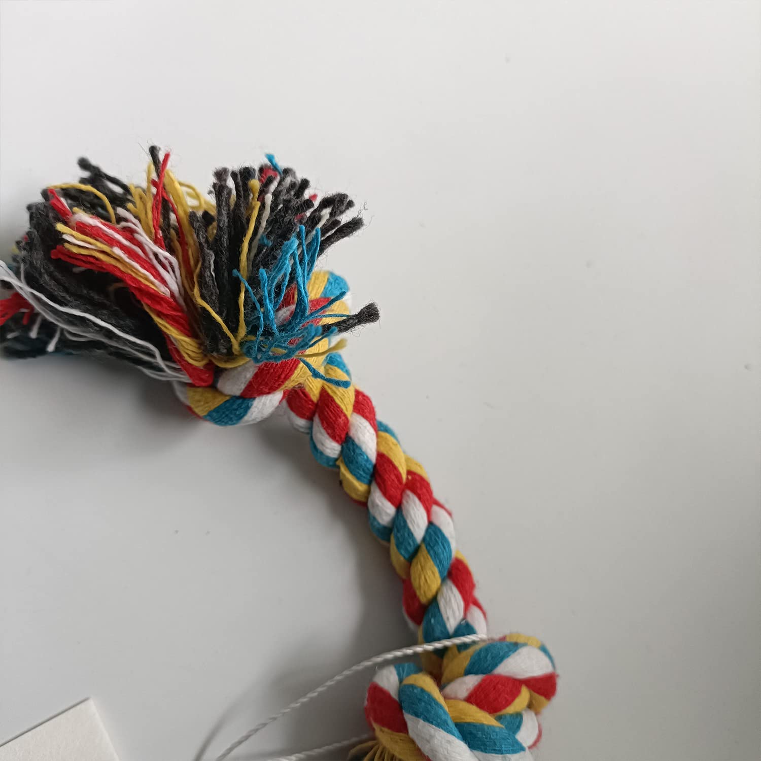 ZXXSFM-Dog toys - Dog Rope Knot Molar Bite Resistant Double Knot Cotton Rope Toy for Teeth Cleaning