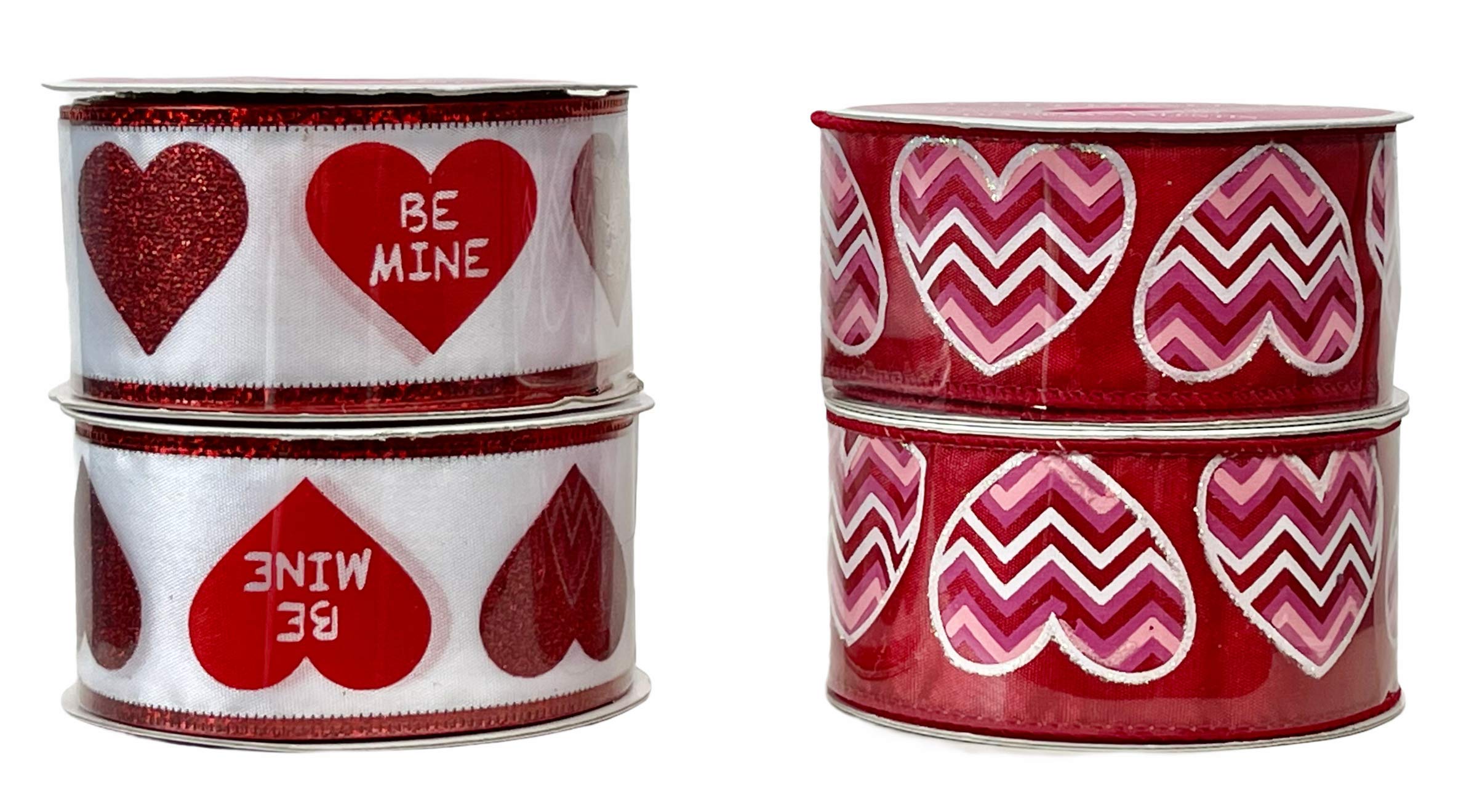 Celebrate It Valentine's Day Ribbon (Pack of 8, Assorted: 7/8" Wide & 1 1/2" Wide)