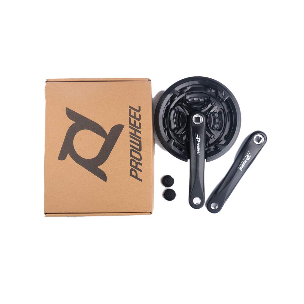 Bibike 6/7/8 Speed Mountain Bike Crankset 170mm Square Diamond Hole Crank 24/34/42T Chainrings