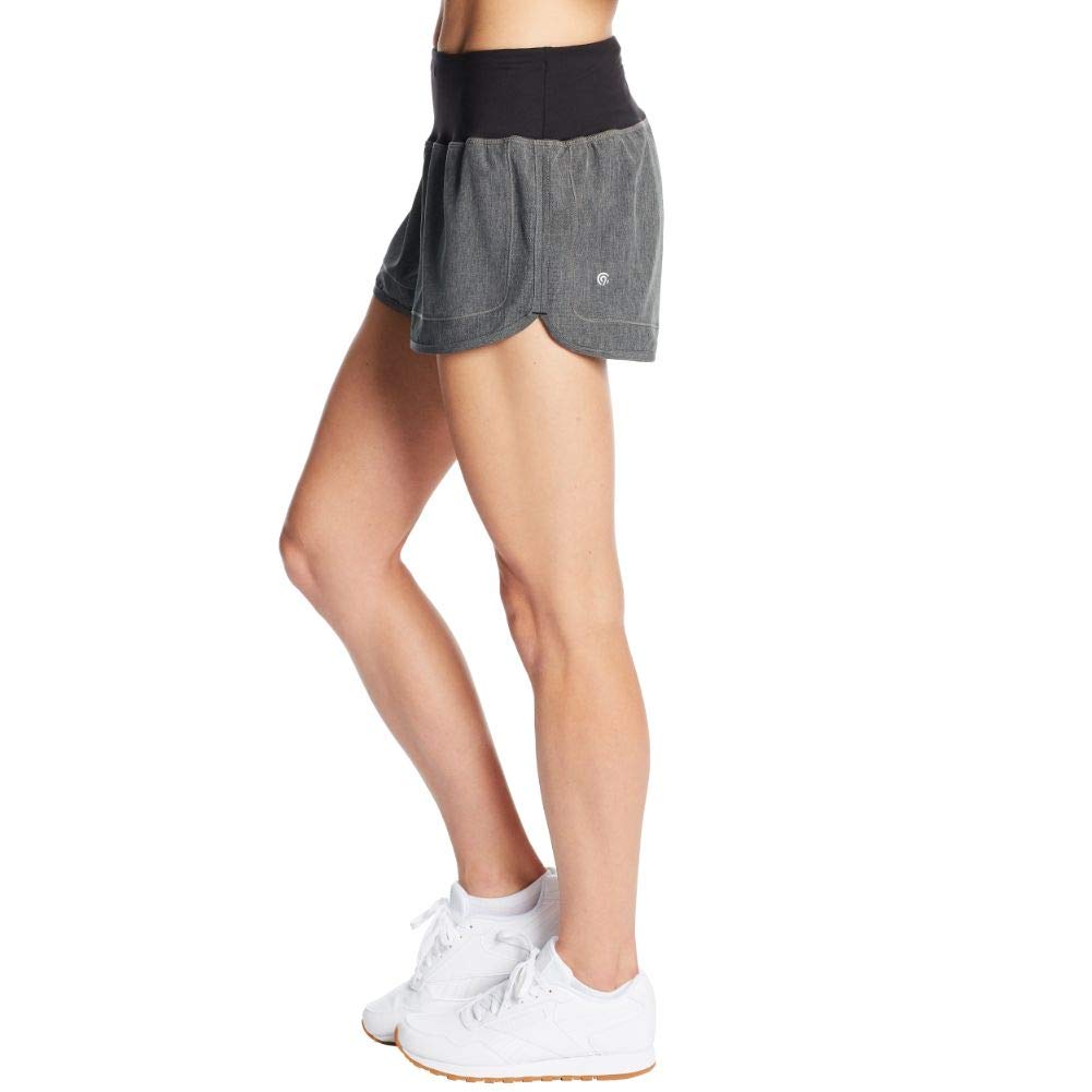 C9 Champion Women's 3.5" Knit Premium Running Shorts, Echo Gray Heather, L