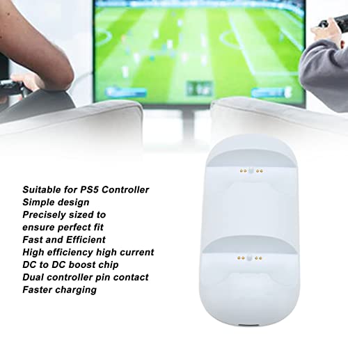Controller Charging Dock, Fast Boost Chip Foldable Stand Foot Pin Contact Dual Controller Charger for Game Handle