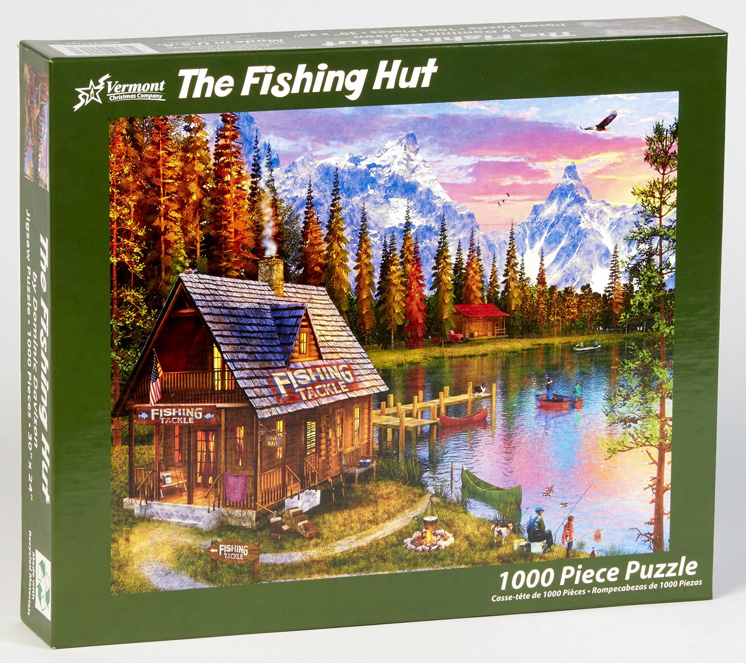 Vermont Christmas Company The Fishing Hut Jigsaw Puzzle 1000 Piece