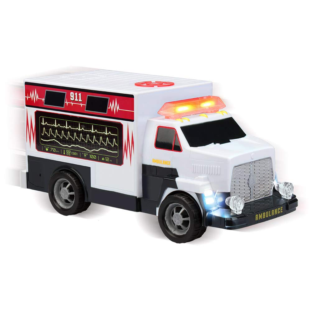 Kid Galaxy Road Rockers Motorized Ambulance Vehicle w/Lights & Sounds