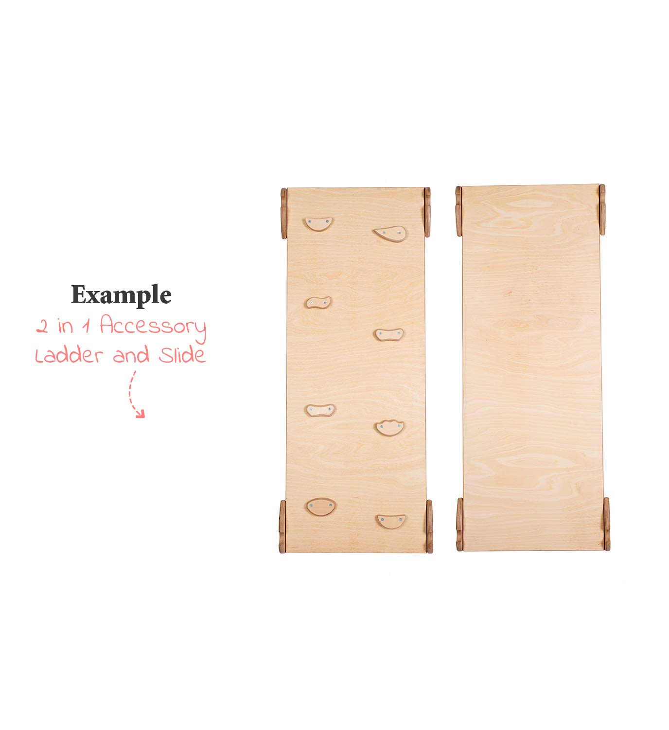 smartwoodstore Set of Three Items Foldable Triangle + Climbing Ramp + Arch Triangle with ramp Indoor Playground Climbing Furniture Montessori Toddler (Small Size)
